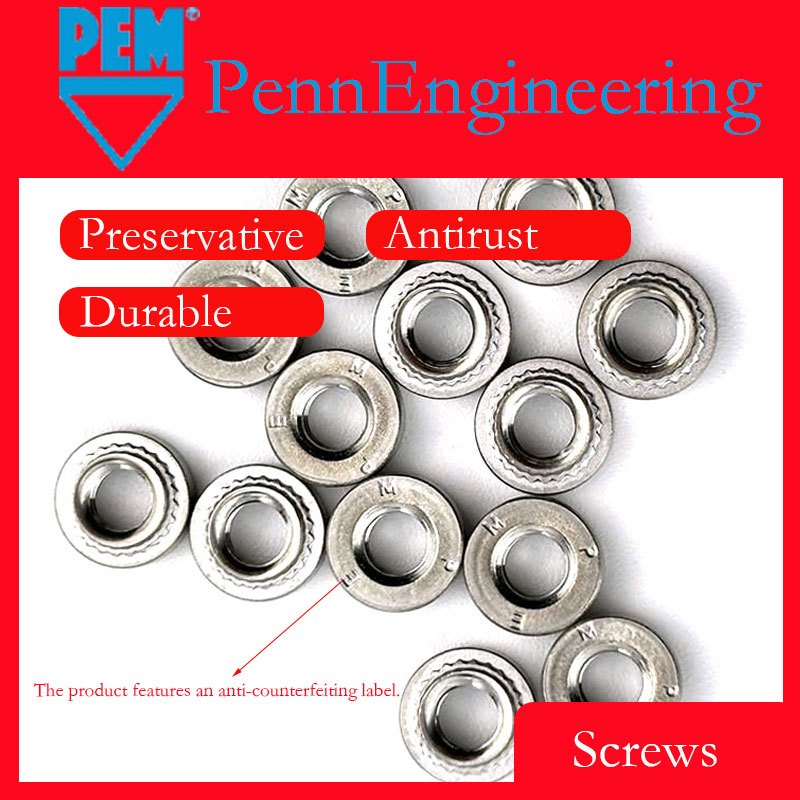 Thương hiệu PEM PennEngineering Standard Flange Nut Self-Clinching Nuts Fastener Stainless Steel ...