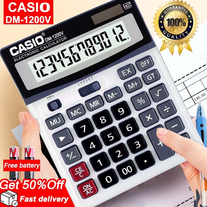 CASIO Multi-function 12 Digits Calculator Large Buttons Keys DW-1200V ...