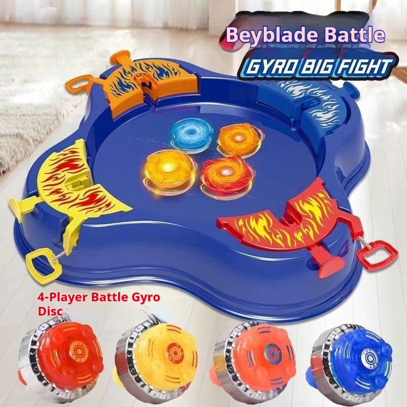 《Boxed》Battle Board 4 Pcs Battle Gyros Luminous Alloy Gyro Toy Hand ...