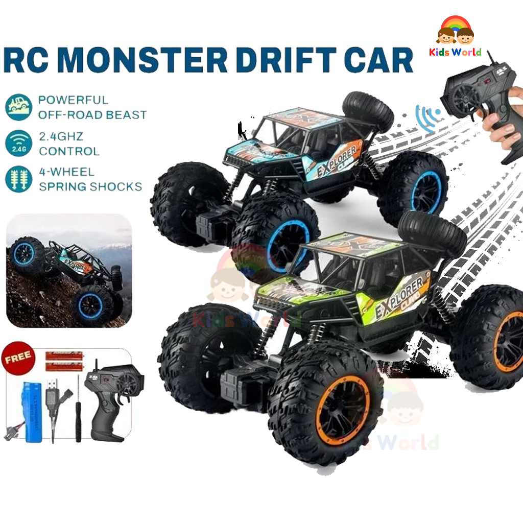 🛞24h MY🛞 1:16 Off Road Remote Control Car 2.4GHz High Speed Kereta ...