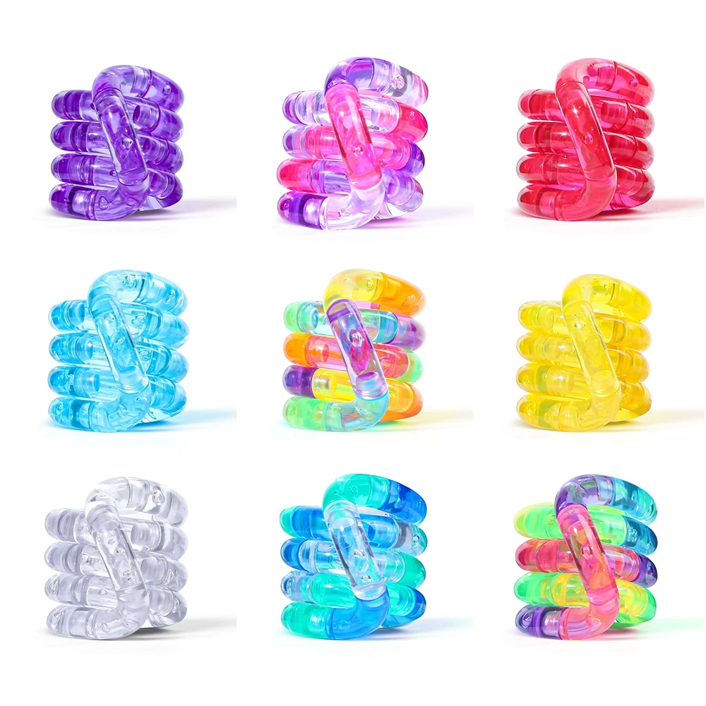 Crystal Tangle Fidget Toys Multicolor Twisty Deformation Rope Brain ...