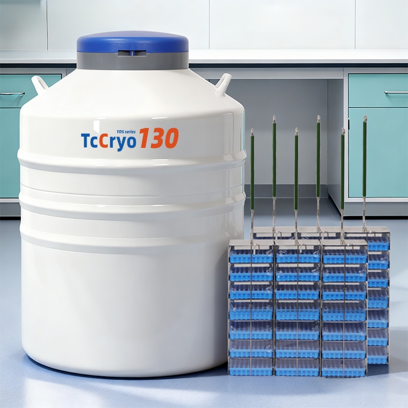 TcCryo 130L 216mm Cryogenic Bottle Lab Vacuum Cell Storage Freezer ...