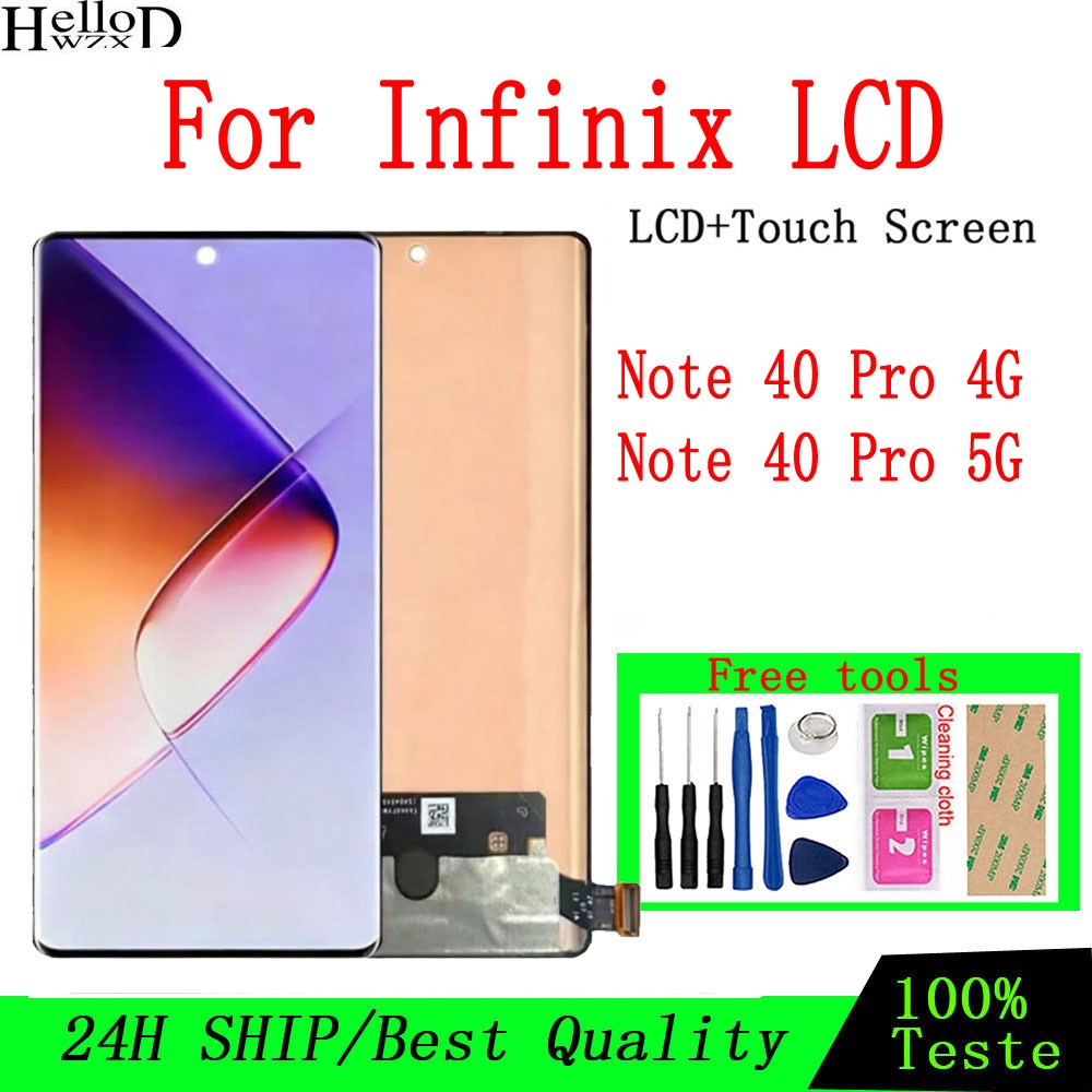 Original AMOLED Infinix Note 40 Pro 4G 5G LCD Screen With Frame ...