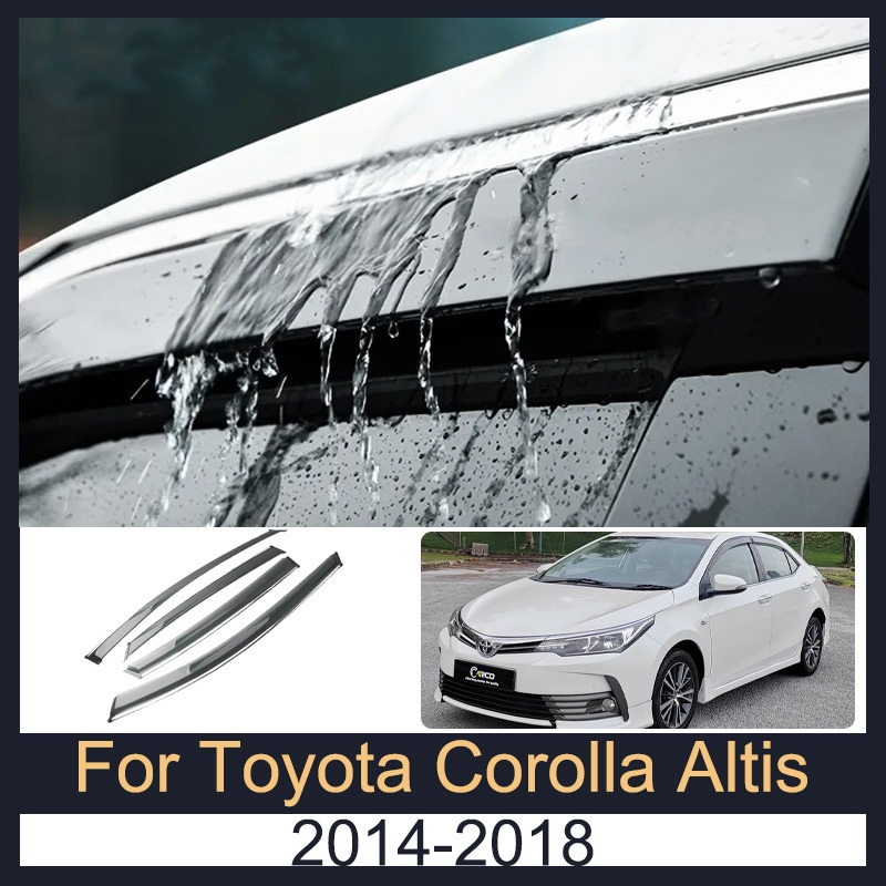 Door Visor For Toyota Corolla Altis 2014-2018 2015 2016 2017 Rain Visor ...