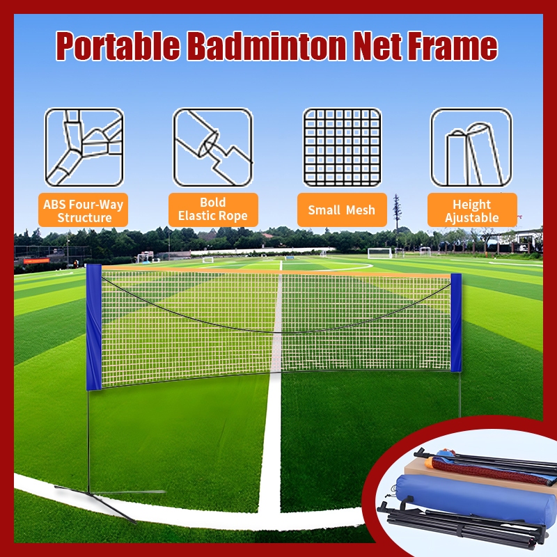 Portable Badminton Net With Stand Folding Easy Nett Outdoor Nets ...