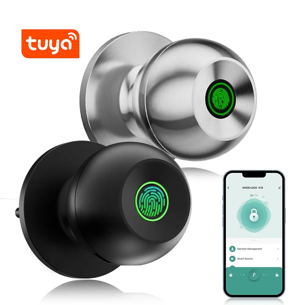 Fingerprint Door Lock For Bedroom Smart Lock Biometric Door Knob Lock ...