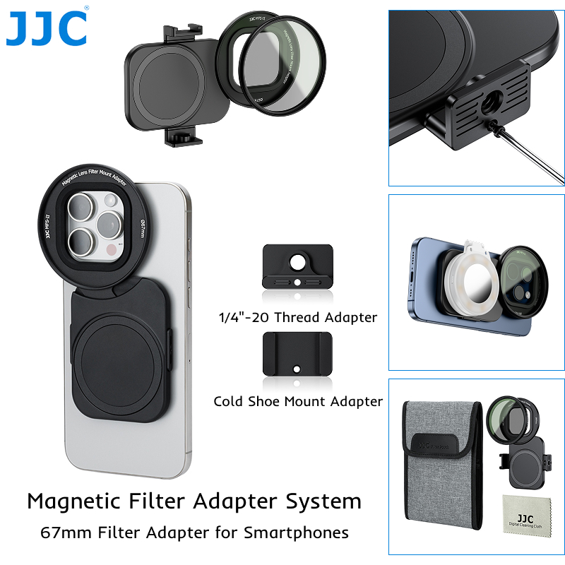 JJC MFS-II Magnetic Mobile Phone Filter Adapter Use with 67mm CPL NDV ...