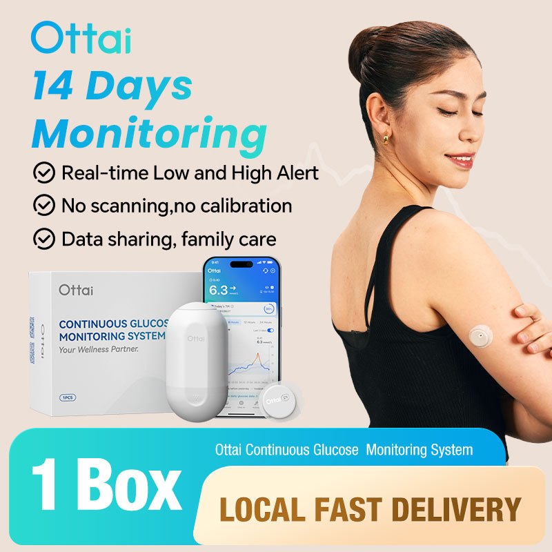 Ottai CGM Continuous Glucose Monitor 1 Full Sest for 14 Days AI Smart ...