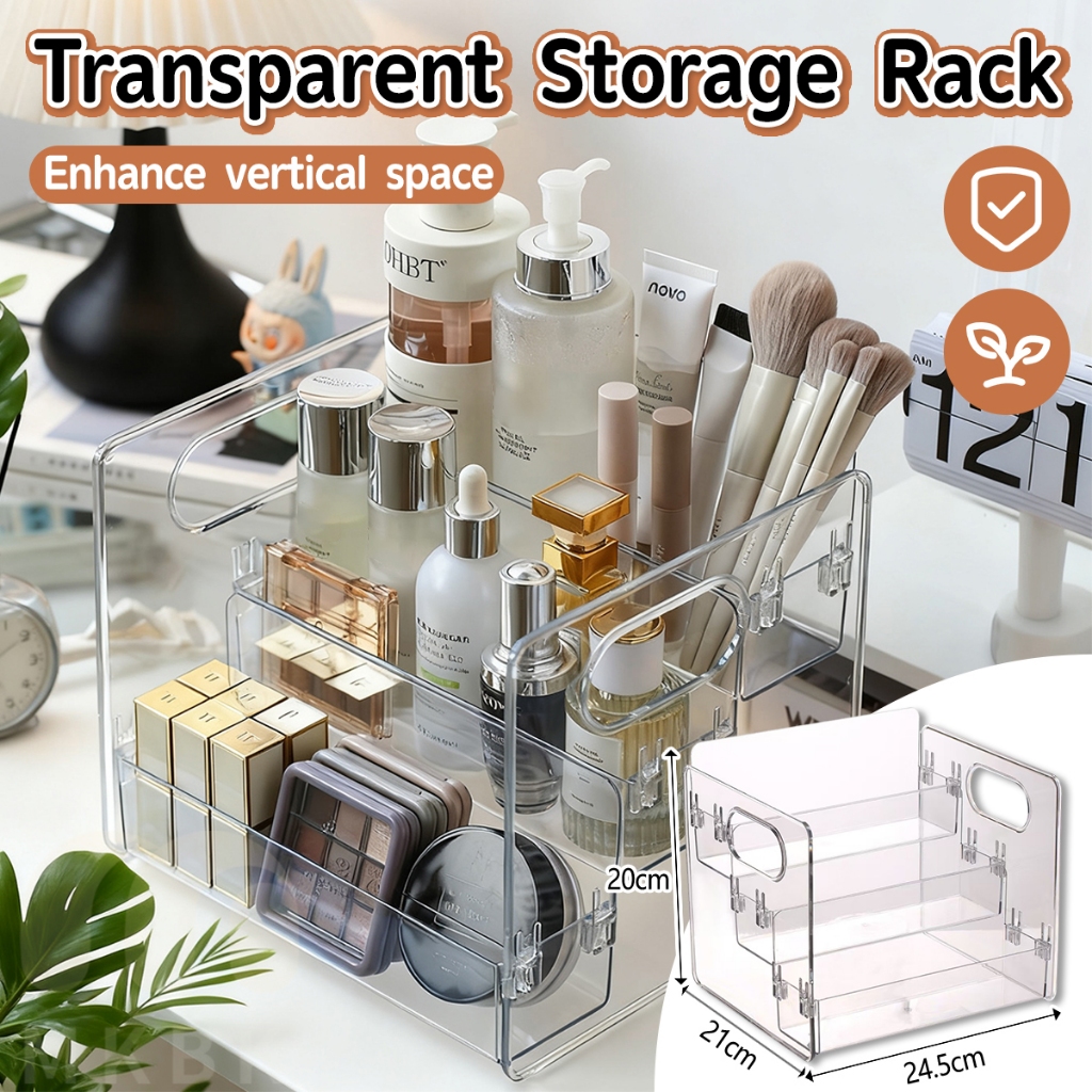 MKBK 3 Layer Acrylic Rack Storage Box Perfume Stand Holder Cosmetics ...