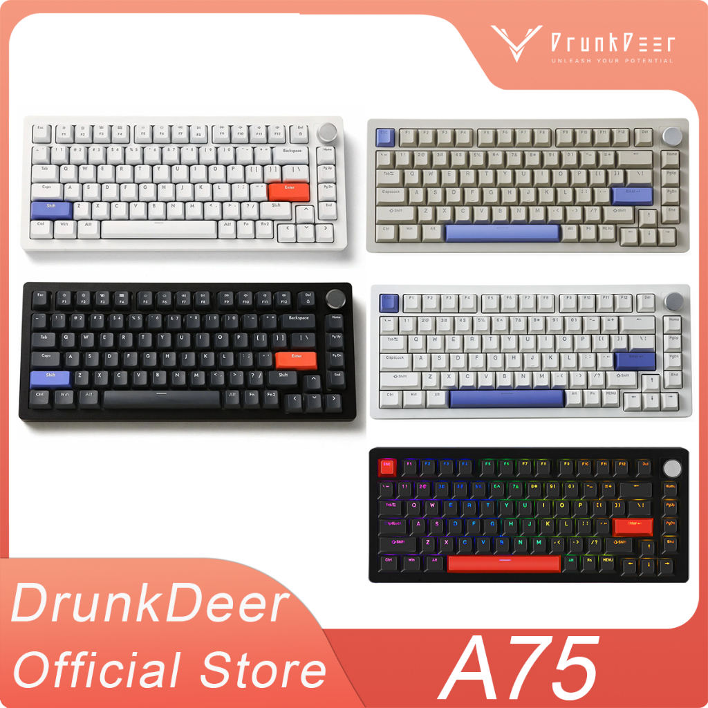 DrunkDeer A75 HE Rapid Trigger Mechanical Keyboard,TKL Gaming Keyboards, Hyper Fast Magnetic ...