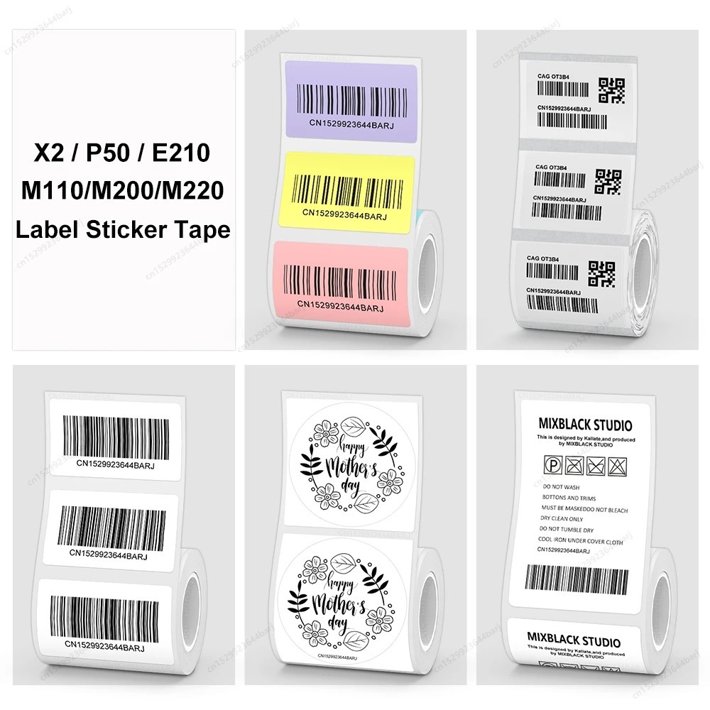X2 Thermal Label Sticker Adhesive Label Paper Tape 40*30mm 50*30mm for ...