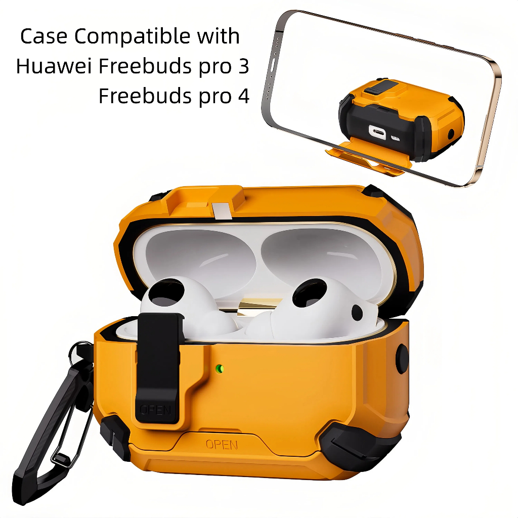 Case Cover for Huawei Freebuds Pro 4 3 with Phone Stand and Pop Up Lock ...