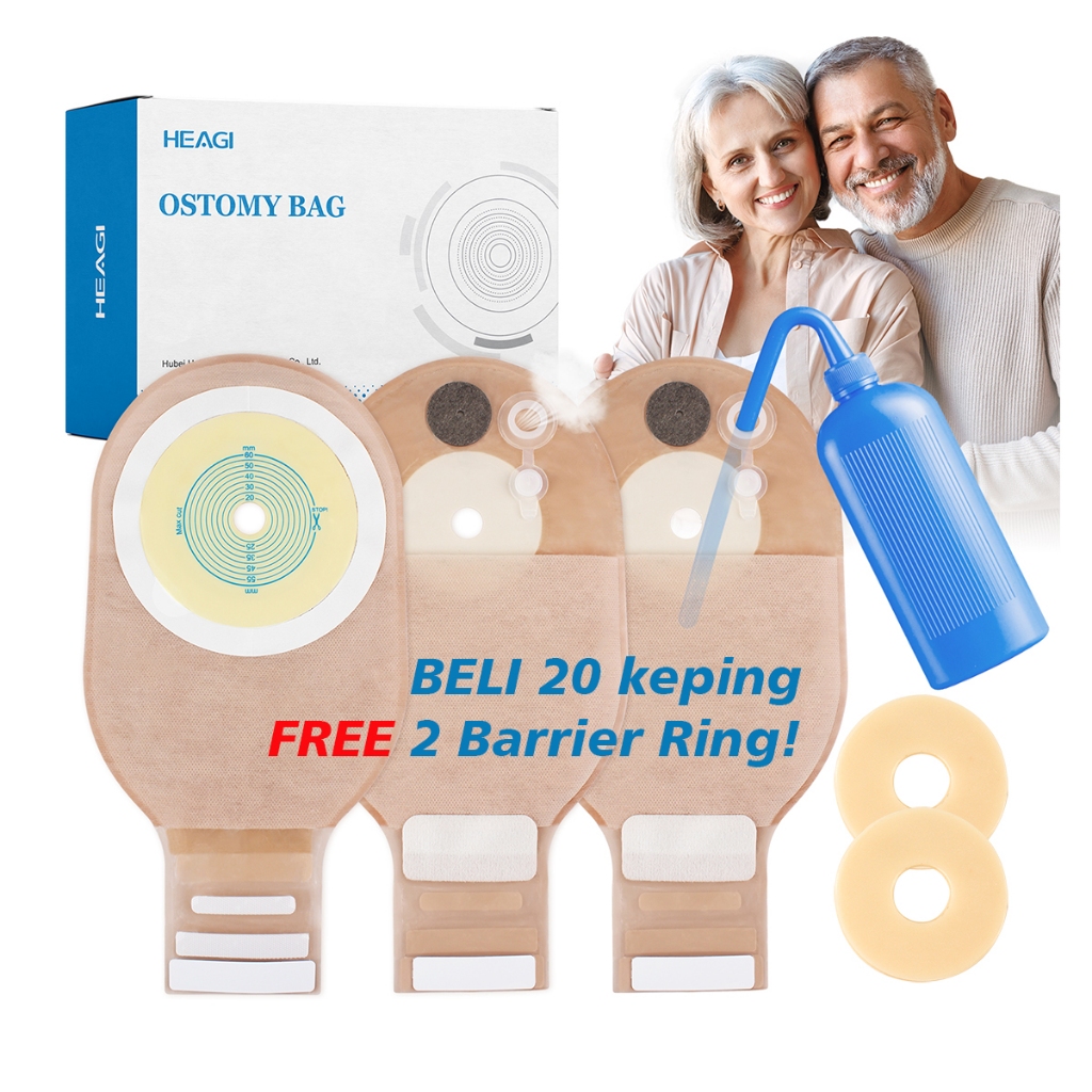 HEAGI 20-60mm Dual Vent Colostomy Bag with Gas Release for Odor Control ...
