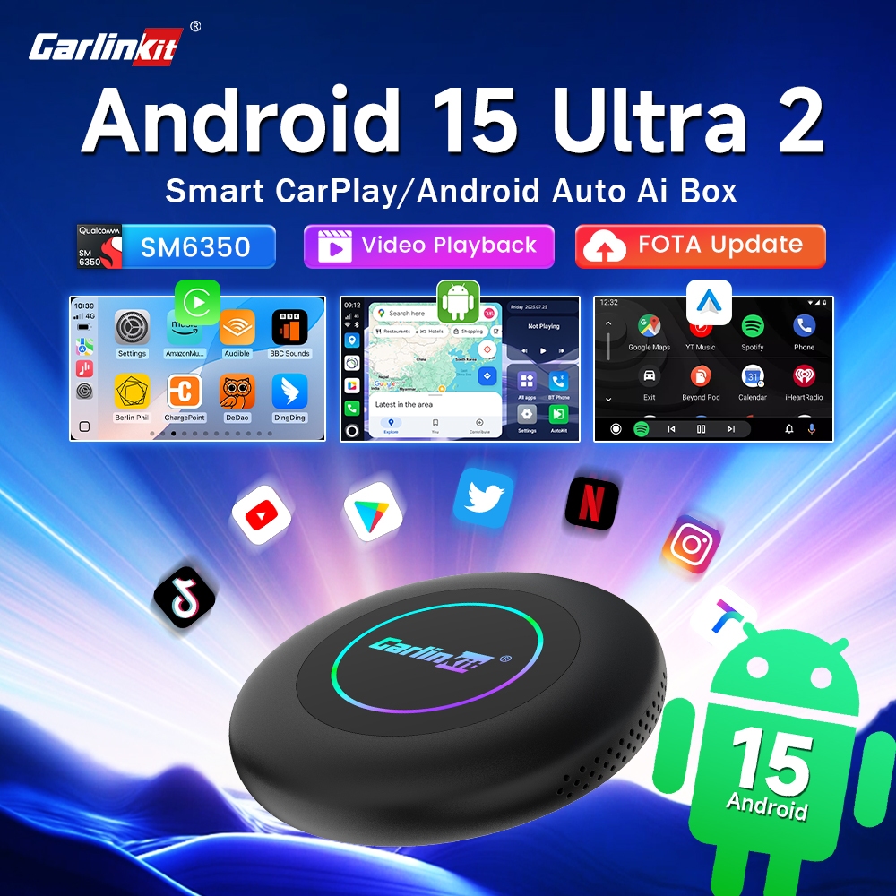 Carlinkit Tbox Ultra Android 15.0 CarPlay & Android Auto Wireless ...