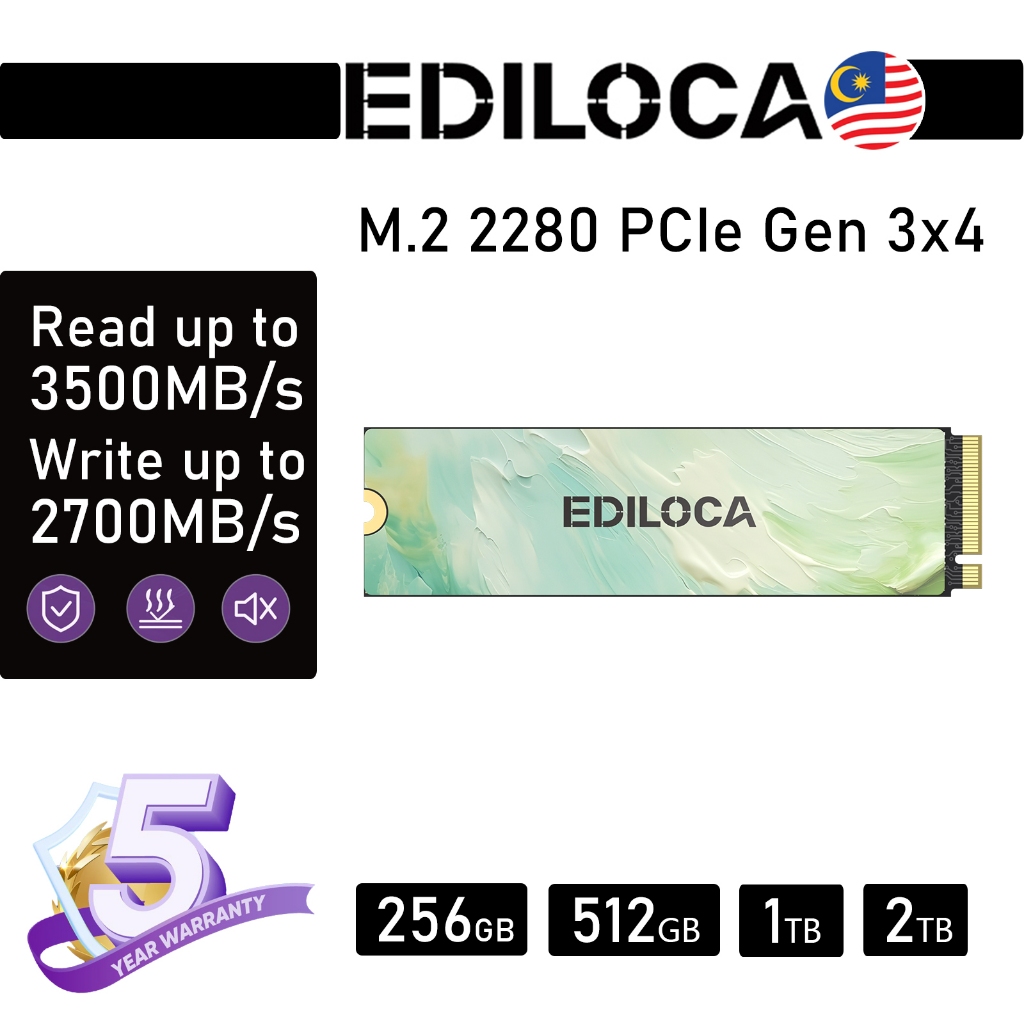 EDILOCA EN680E PCIe 3.0 x4 M.2 2280 Internal Solid State Drive, Up to ...