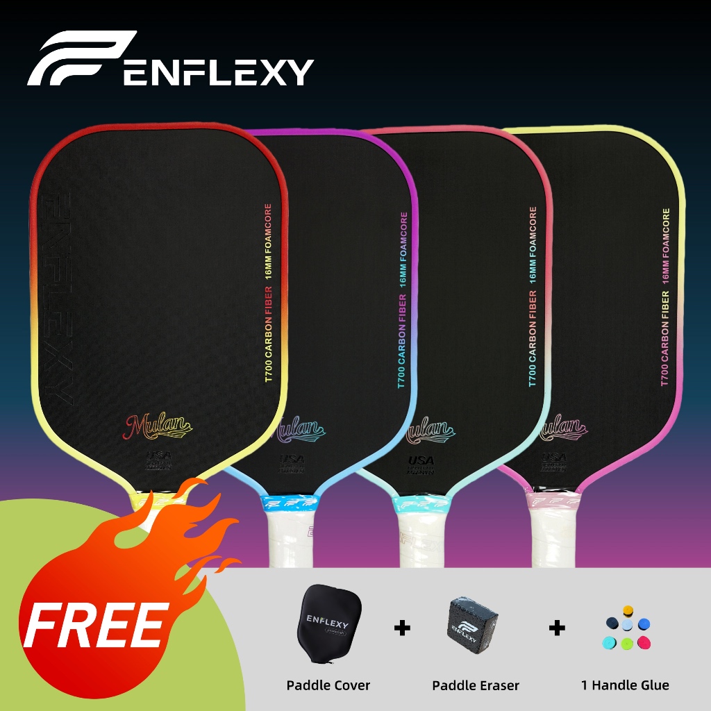 Enflexy Truefoam Mulan pickleball paddle with Toray T700 carbon fiber ...