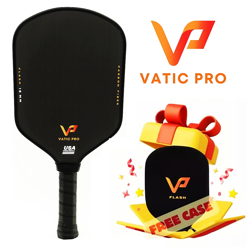 Vatic Pro Prism Flash Pickleball Paddle Carbon Fibre 16mm Includes ...