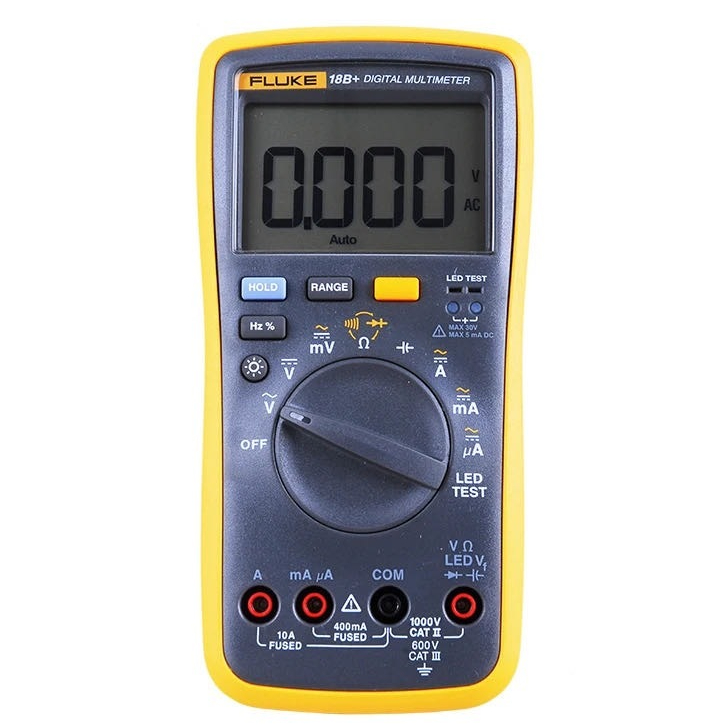 Fluke 18B+ Digital Multimeter AC/DC Voltage Current Tester Multi Meter ...