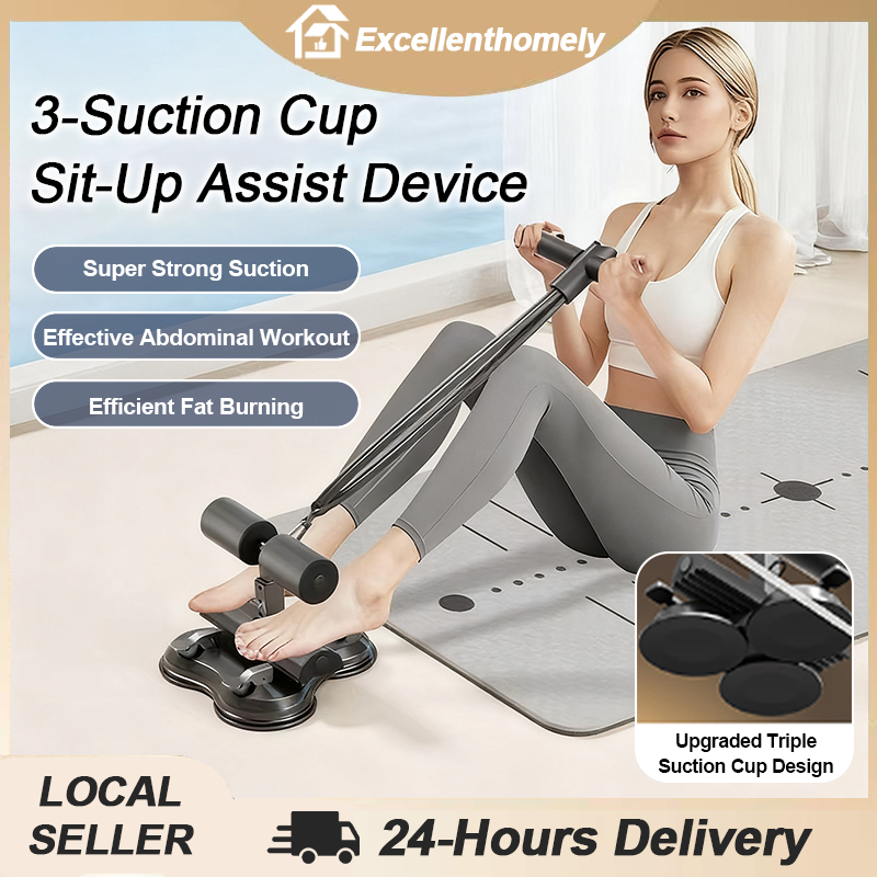 Sit Up Aids Upgrade Triple Rod Self Suction Waist Abdomen Exercise Easy ...