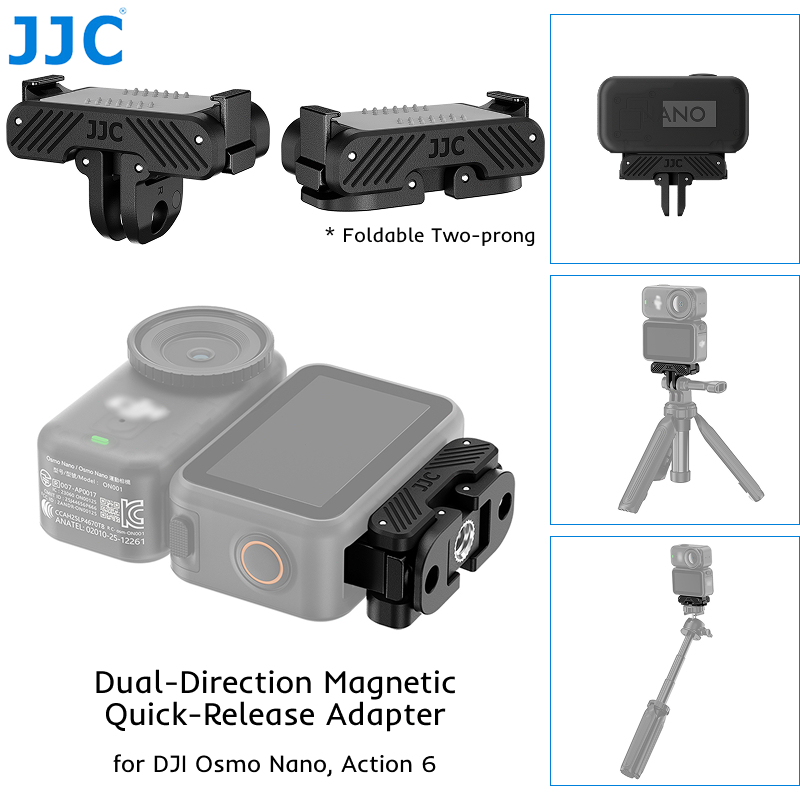 JJC NANO & Action 6 Dual-Direction Magnetic Quick Release Adapter Mount ...