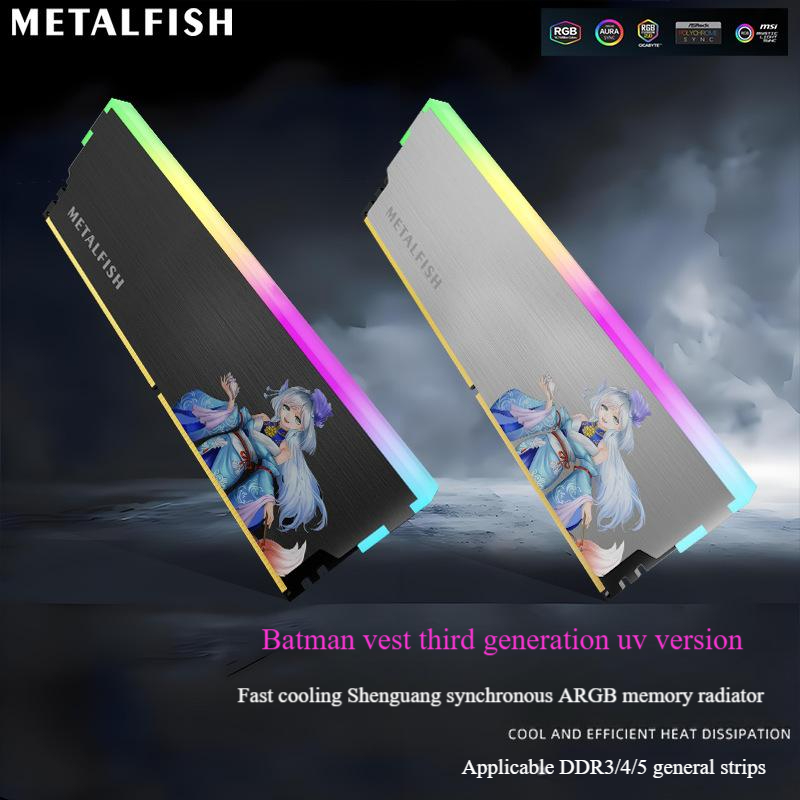 DDR4 DDR5 ARGB RAM Heat Sink Aura Sync RGB LED Light Bar Desktop Memory ...