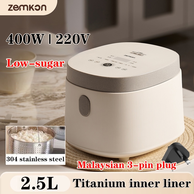 Malaysian Plug 2.5L Mini Rice Cooker With Low Sugar Stainless Steel ...