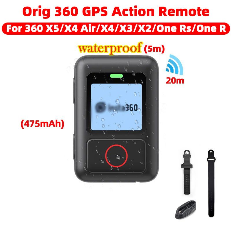 Orig 360 waterproof GPS Action Remote for 360 X5 / X4/ X4 Air / X3 /X2 ...