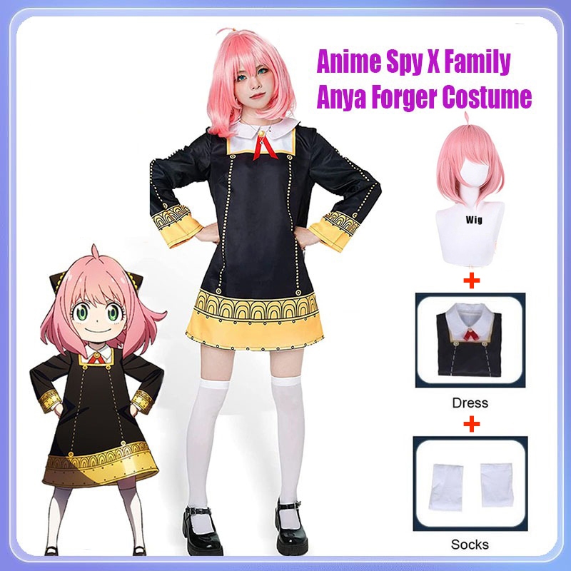【Ready Stock】Anime SPY X FAMILY Cosplay Costume Anya Forger Cartoon ...