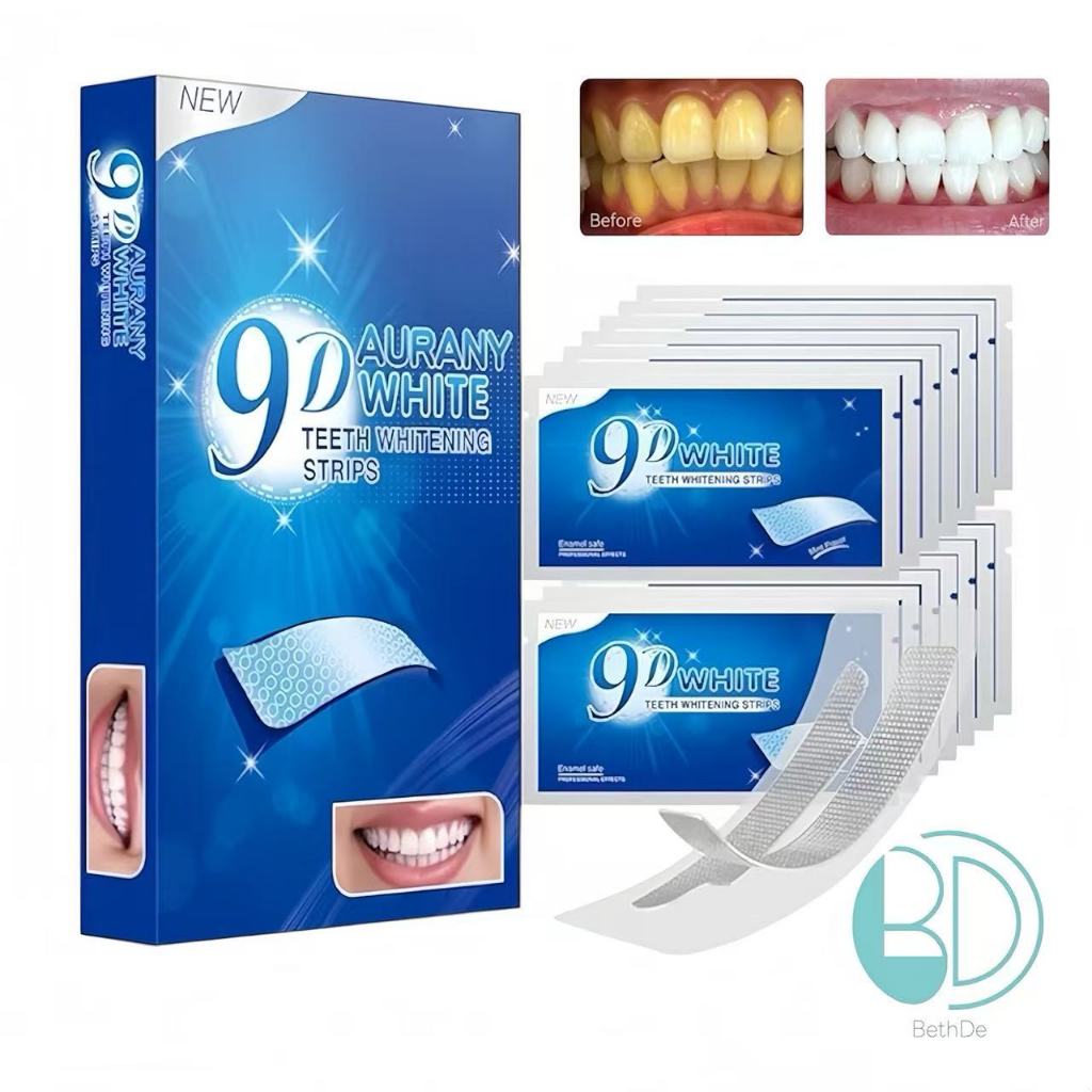 Teeth Whitening Strip 9D Whitening Gel Teeth Strips Remove Stain Oral ...