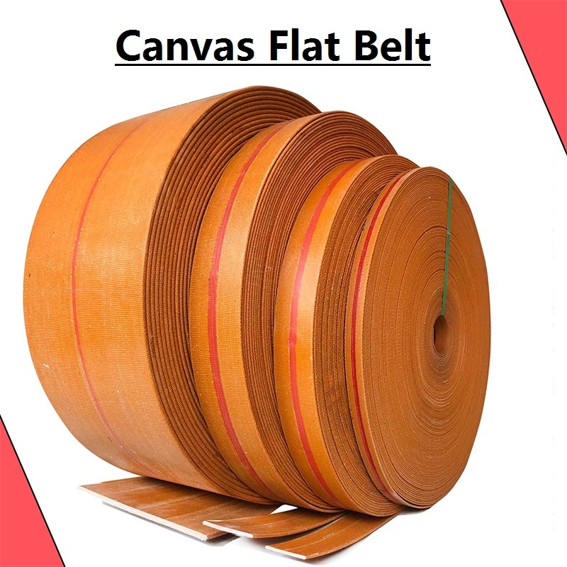 Rubber Flat Belt Wear-Resistant Rubber Canvas Drive Belt Industrial ...