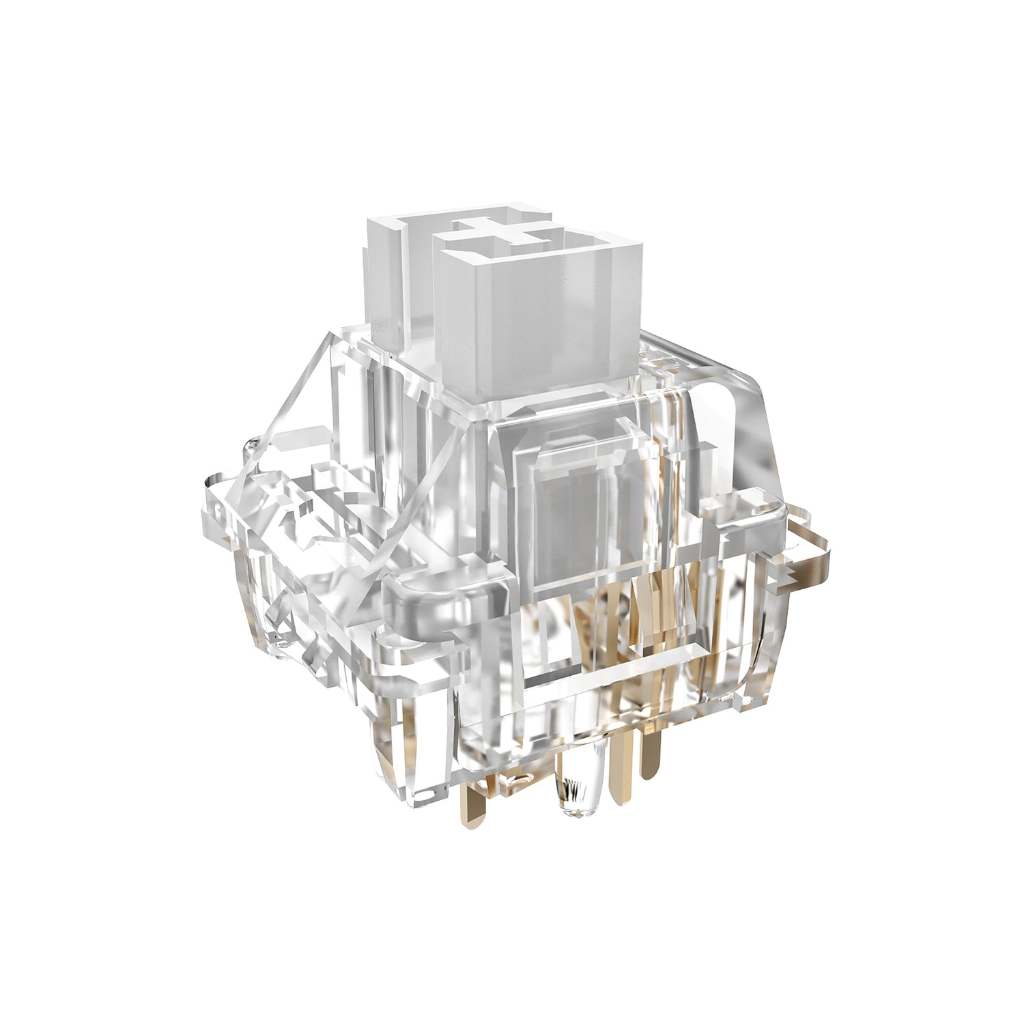 YUNZII Snow Linear Switches, Pre-Lube 5-Pin Transparent Mechanical ...