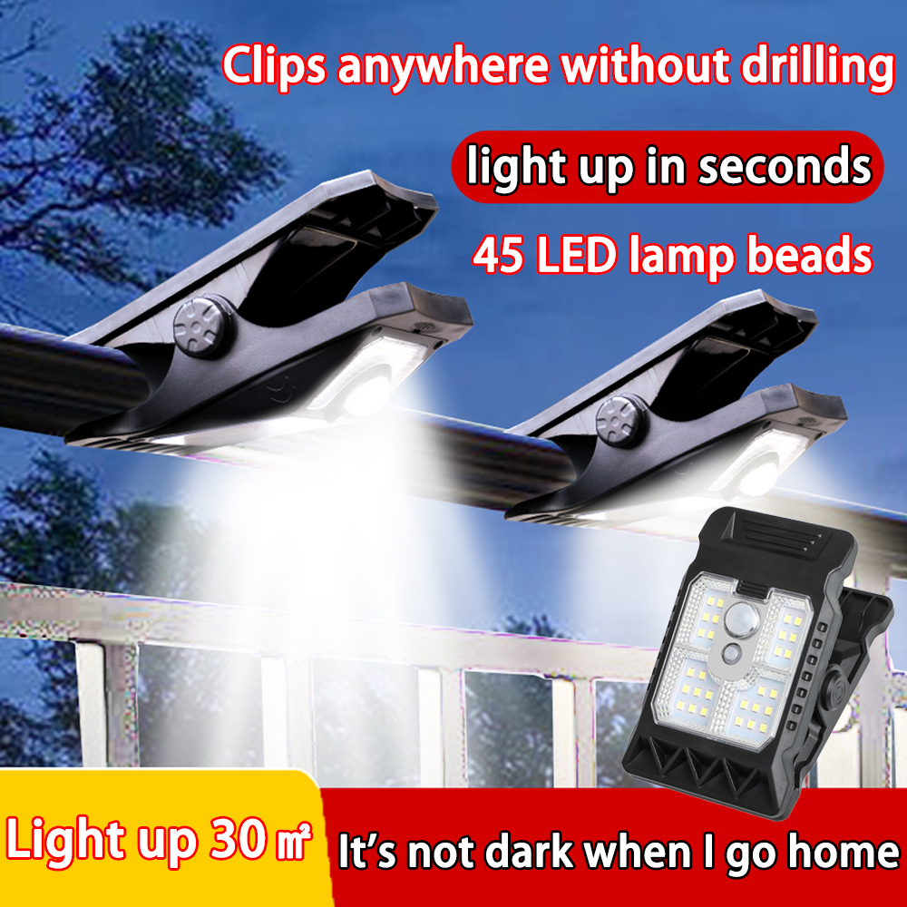 [Ready Stock] Portable Solar Light Outdoor Garden Clip Motion Sensor ...