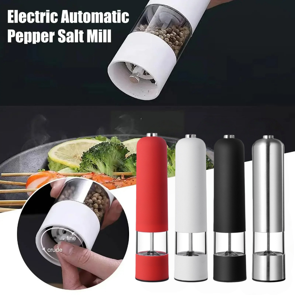 Electric Automatic Pepper And Salt Grinder Adjustable Coarseness ...