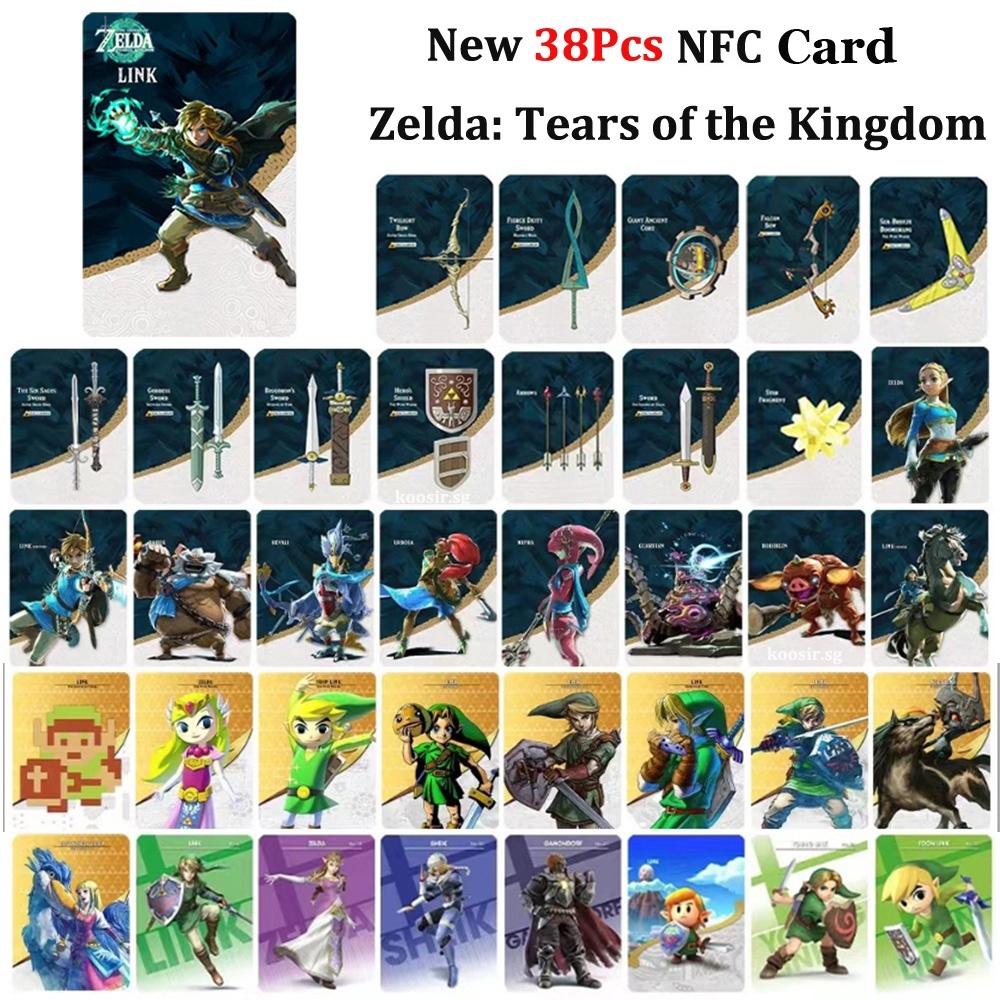 38Pcs The Legend of Zelda Tears of the Kingdom Switch NFC Linkage Card ...