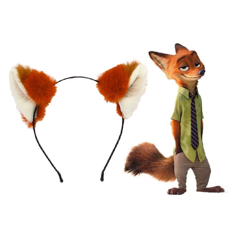Zootopia Lovely Animal Ear Hairhoop Roleplaying fox Headband | Shopee ...