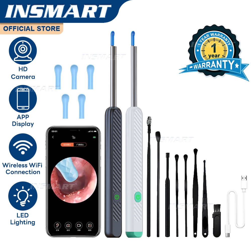 INSMART New Intelligent visualization Ear Ear HD Waterproof Ear Wax ...