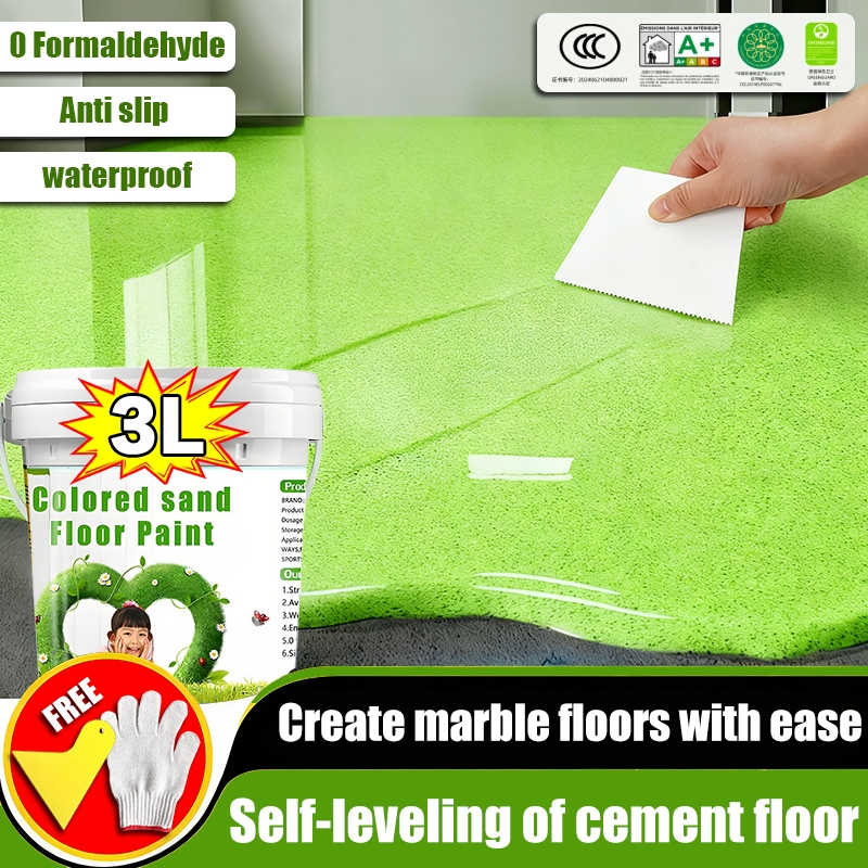 【Create marble floors with ease】self leveling epoxy sand floor paint ...