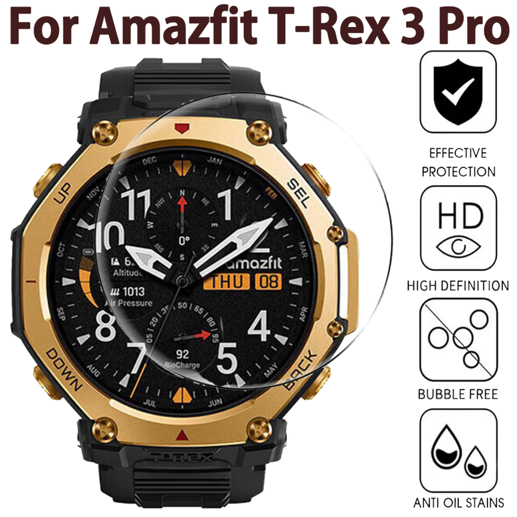 For Amazfit T rex 3 pro Watch Screen Protector Film HD Clear Tempered ...
