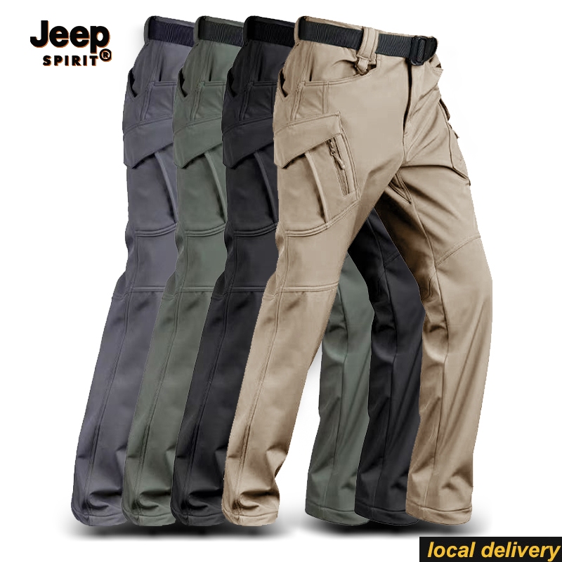 Jeep Spirit Tactical Pants For Men Waterproof Hiking Cargo Pants Quick ...