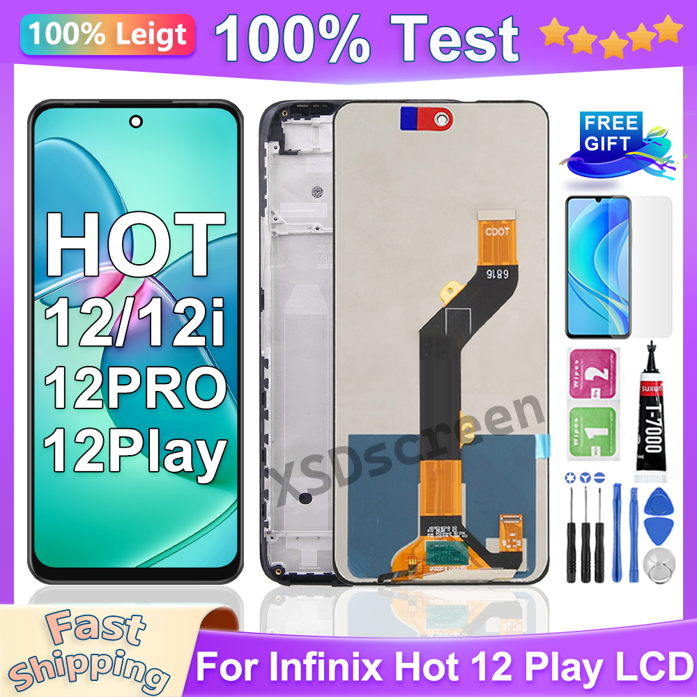 For Infinix Hot 12/Hot 12i/Hot 12 Play/Hot 12 Pro LCD Display Touch ...