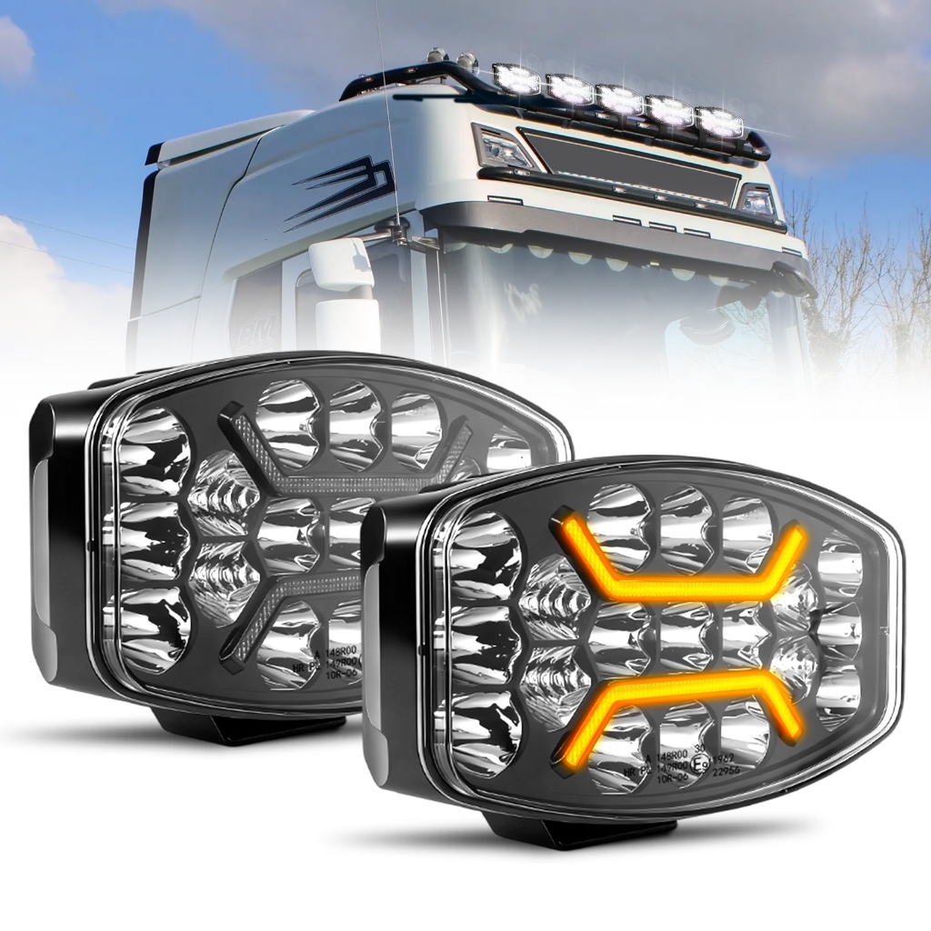 10inch Led Work Driving Light 200W 60000LM 3500k Amber Position DRL ...