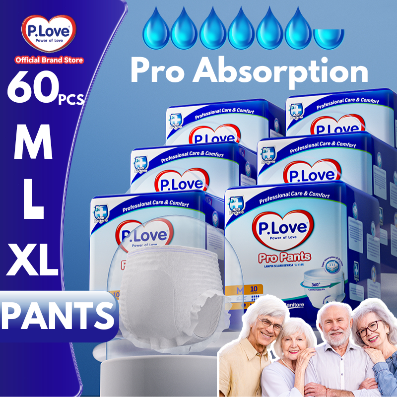 P.Love Diaper Pants Pro - M10/L9+1/XL8 (6 Packs) | Shopee Malaysia