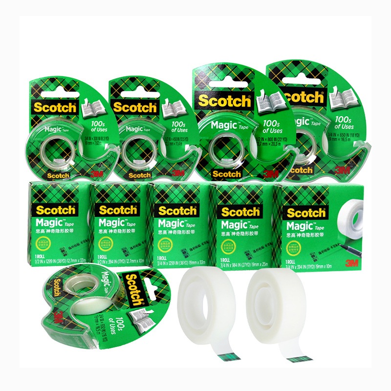 Scotch Magic Invisible Tape-12.7mm * 11.4m Copy Non-Marking Easy-Hand ...