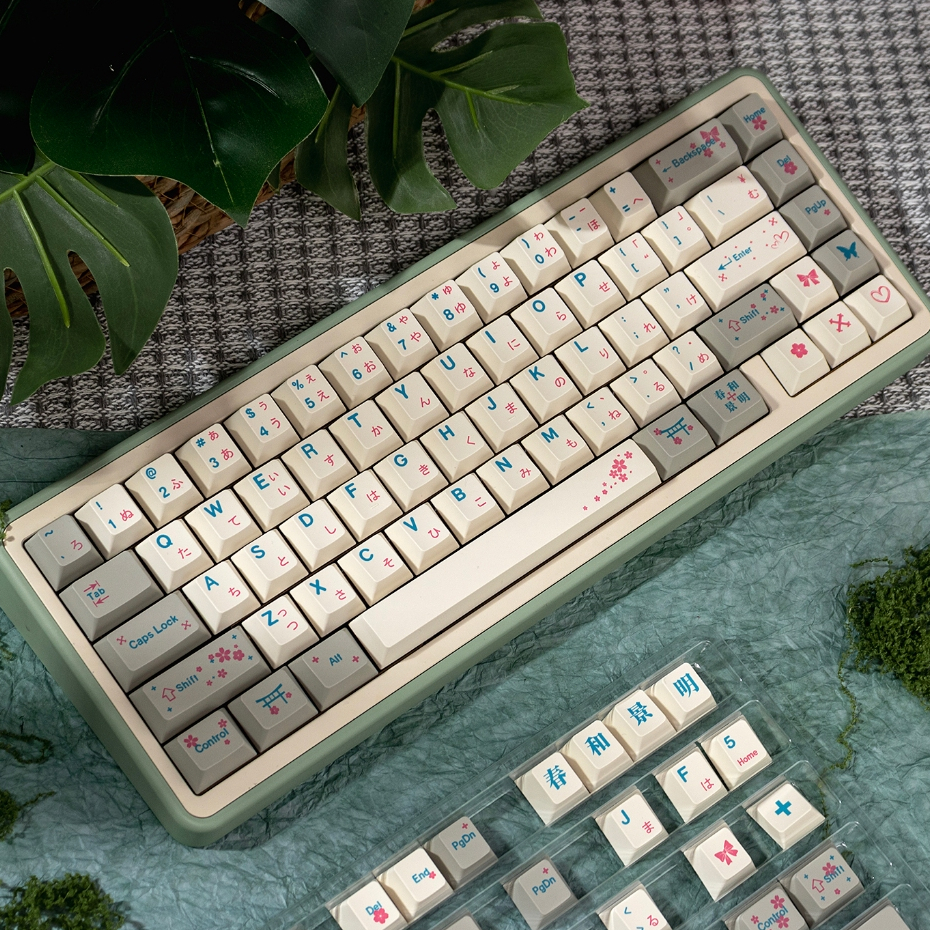 Sakura Keycaps Japanese PBT Cherry Profile 148 Keys for Mechanical ...