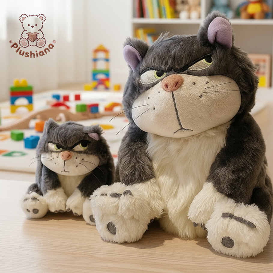 White Lucifer Plush - Bad Cat Plushie Stuffed Animal with Angel-Demon ...