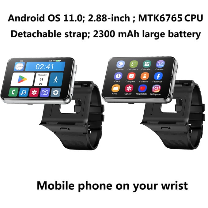 Rainbuvvy 2025 New 4G Smart Watch Android 11.0 MTK6765 Octa-core 6GB ...