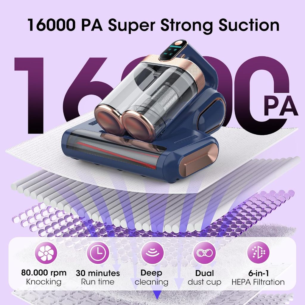 Dust Mite Vacuum Cleaner Mattress Vacuum Cleaner Cordless Strong ...