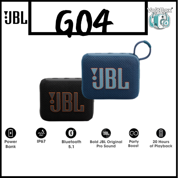 JBL GO 4 Portable Bluetooth Speaker - IP67 Waterproof, Mini Design, 10H ...