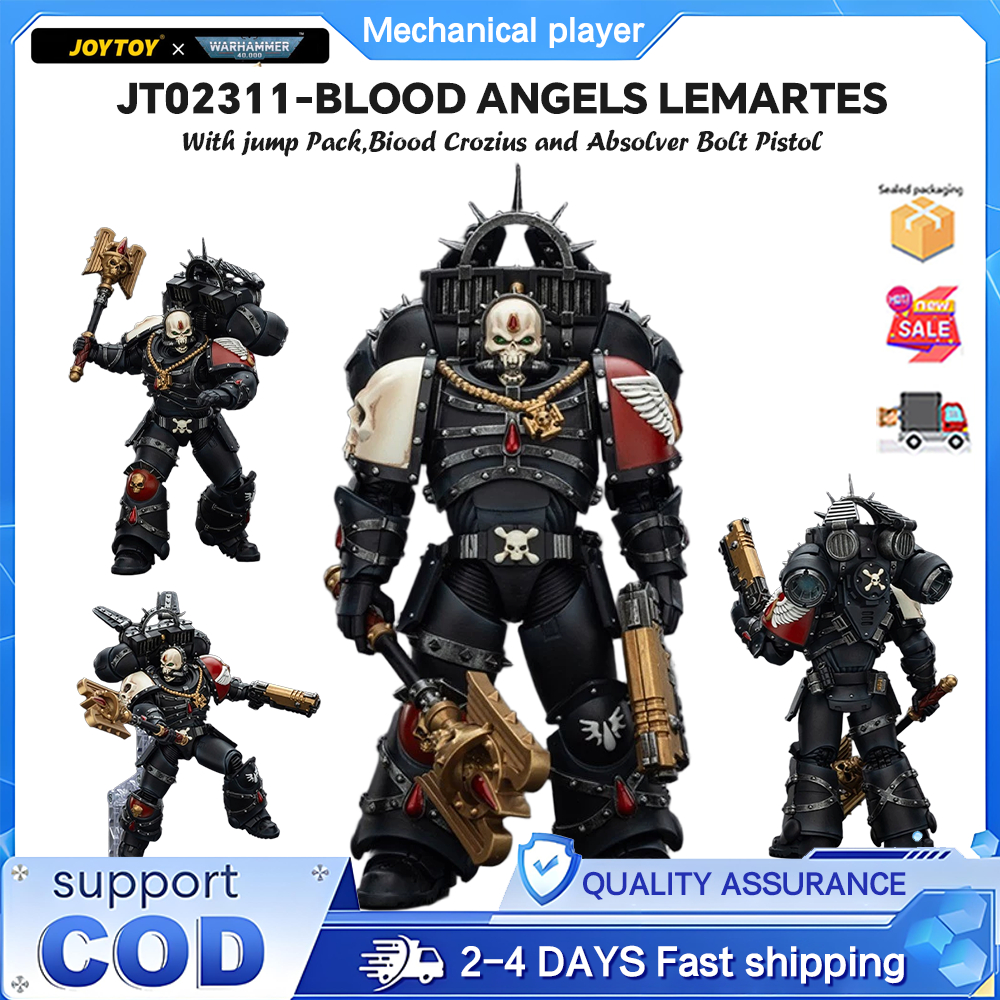 JOYTOY JT02311 1/18 Blood Angels Lemartes With Jump Pack,Blood Crozius ...