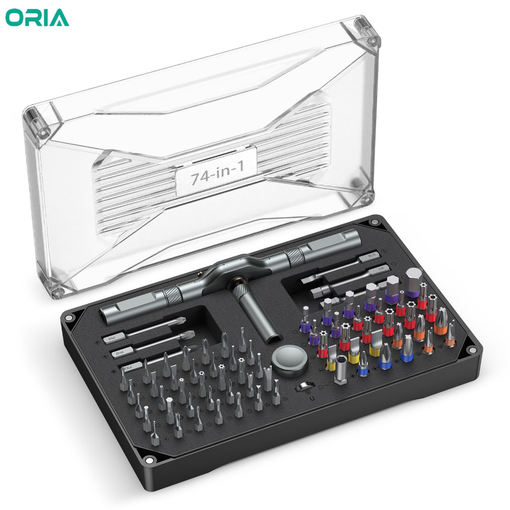 ORIA 74 in 1 Ratchet Screwdriver Set Precision Electrical Appliance ...